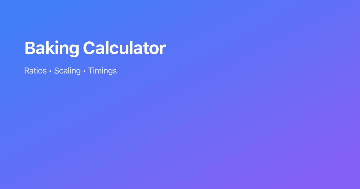Baking Calculator - Recipe Scaling & Ingredient Converter | Us5.com