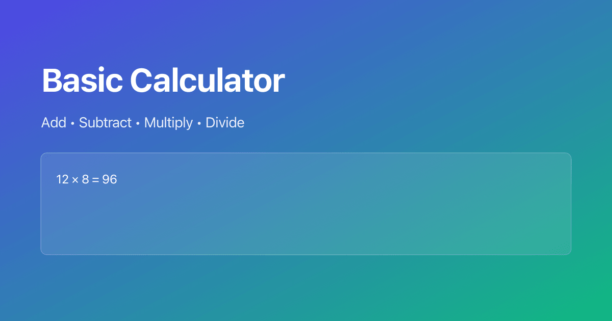 Basic Calculator – Free Online Calculator | Us5.com