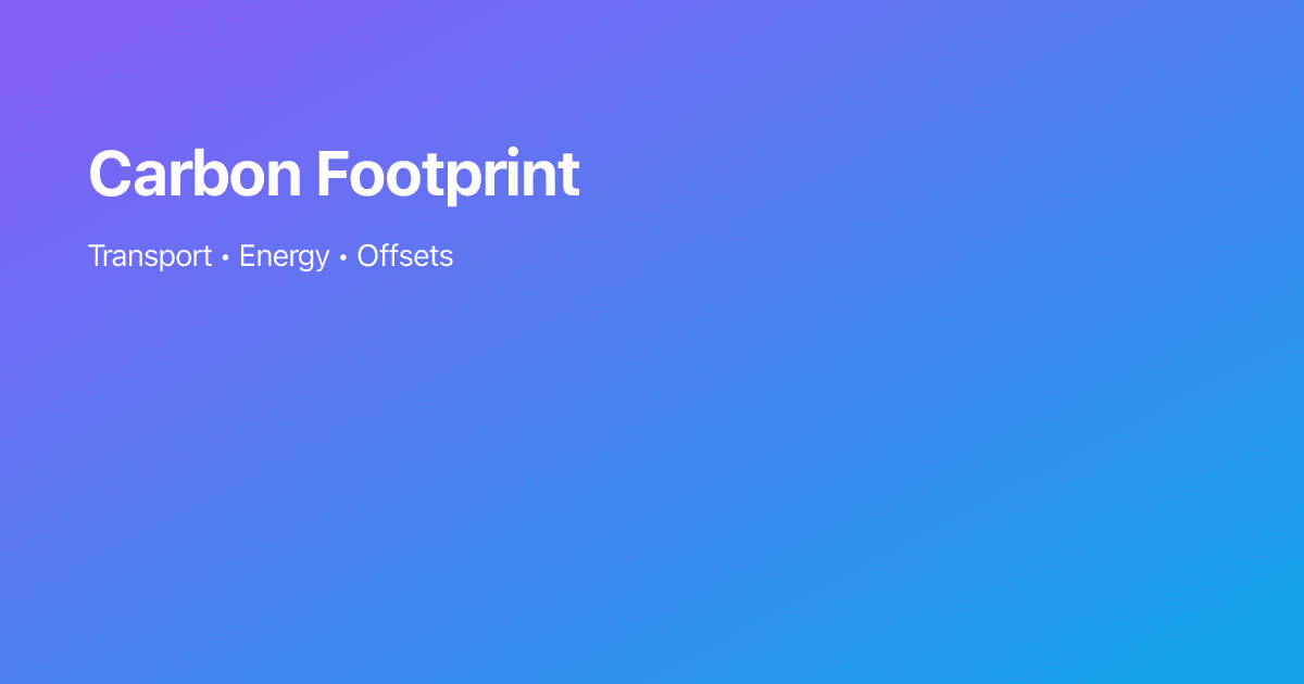 Carbon Footprint Calculator - Calculate Your Environmental Impact | Us5.com