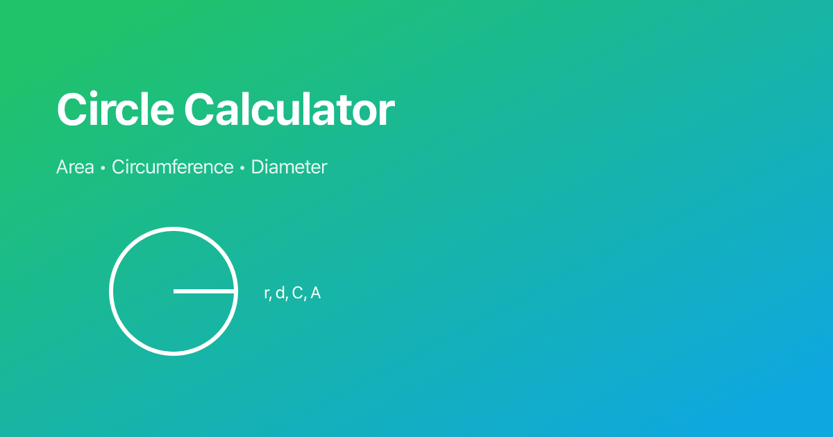 Circle Calculator – Area, Circumference, Diameter | Us5.com