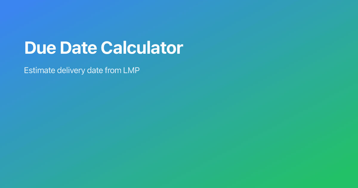 Pregnancy Due Date Calculator - Calculate Baby Due Date Free | Us5.com