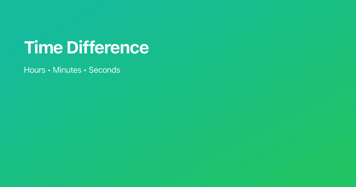 Time Difference Calculator - Calculate Hours Between Times | Us5.com
