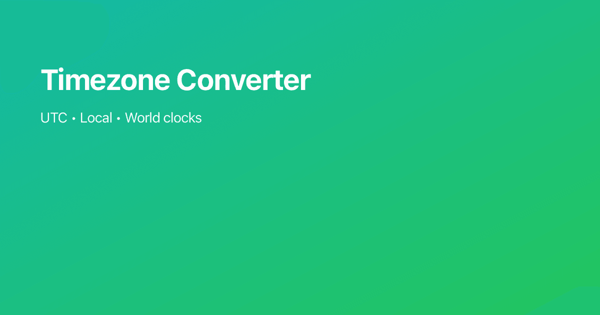 Timezone Converter - World Clock & Time Zone Calculator | Us5.com