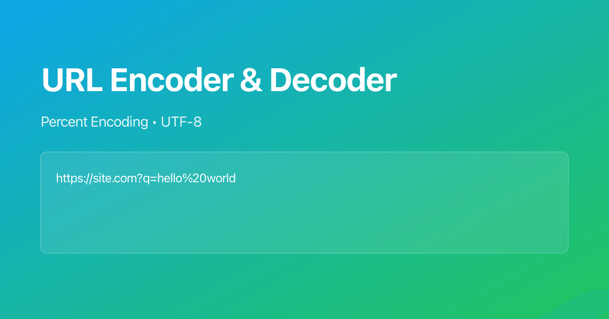 URL Encoder & Decoder - Percent Encoding Tool Online | Us5.com